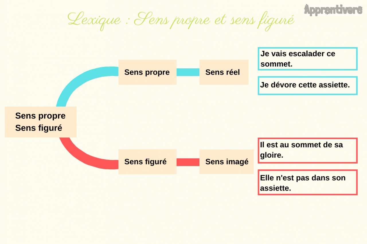 Sens propre et sens figuré (Leçon) - Apprentivore