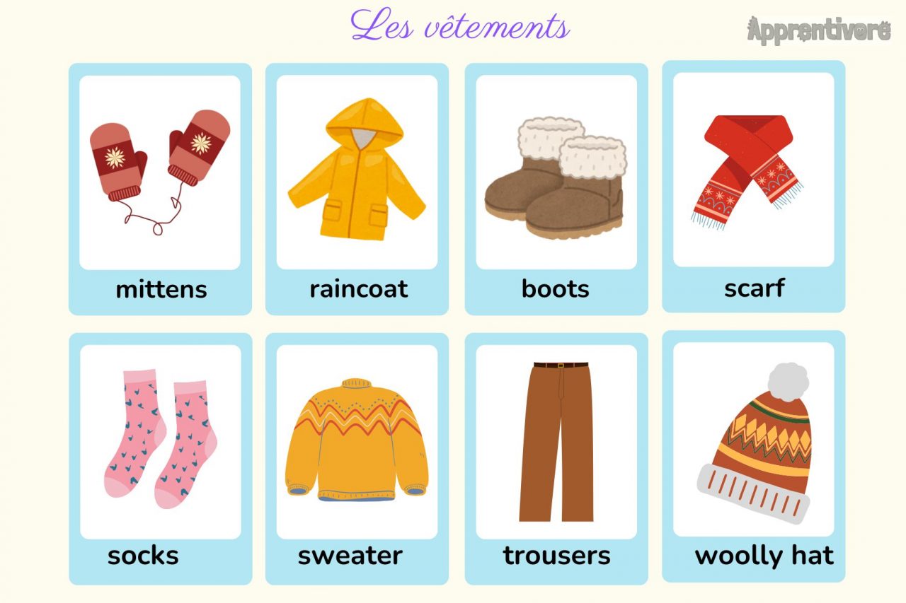 Les vêtements-clothes (Leçon) - Apprentivore